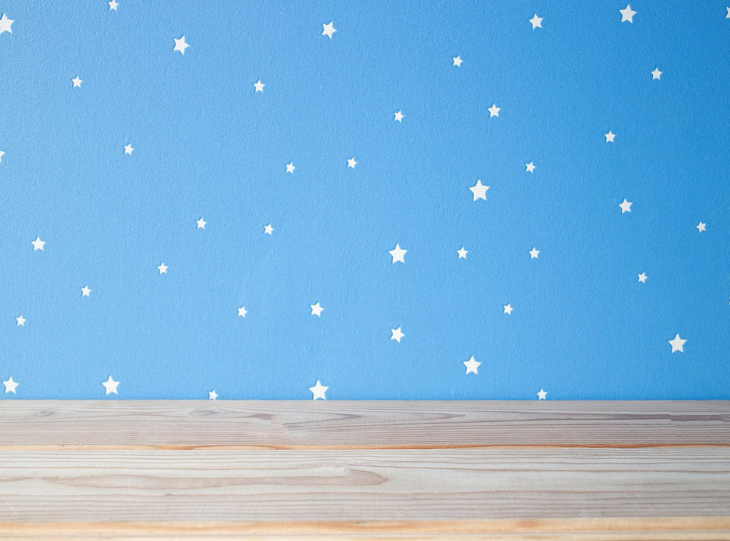 Blue Wall Star Board Background Fresh Theme Portrait Photography Backd ...