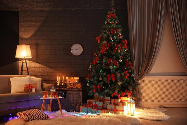 Christmas Warm Color Indoor Decoration Background Festival Backdrops I ...