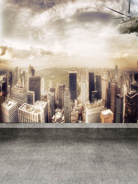 Scenic Background Cityscape Backdrop New York Backdrop Flat Roof LK-29 ...