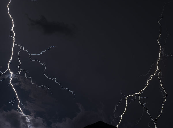 Lightning Against Black Night Backdrop For Photography IBD-24431 ...