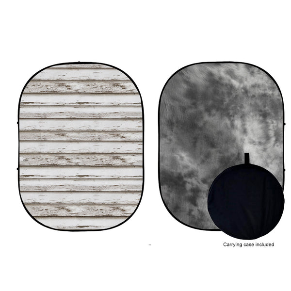 Double-sided Abstract Texture/Brick Collapsible Backdrop 5'W(1.5m)x6.5 ...